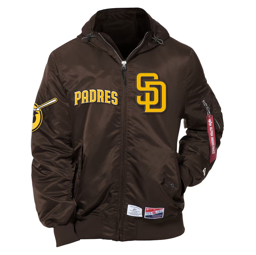 Men's San Diego Padres New Era x Alpha Industries MLB Brown Current Da ...